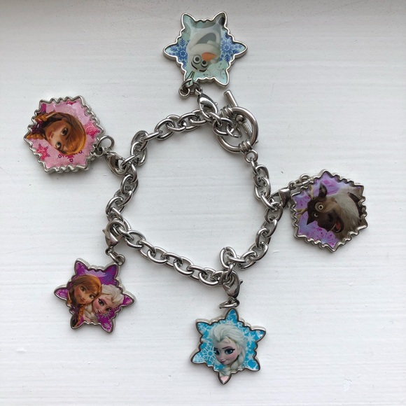 Disney | Jewelry | Silver Disney Frozen Elsa Charm Bracelet | Poshmark
